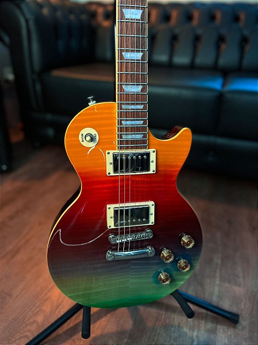 Guitarra Epiphone Les Paul Tribute Plus Rainbow - Captadores Gibson ...