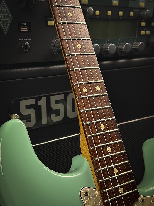 GUITARRA TOM DELONGE SURF GREEN - USADA - HUMBUCKER - PONTE FIXA ...