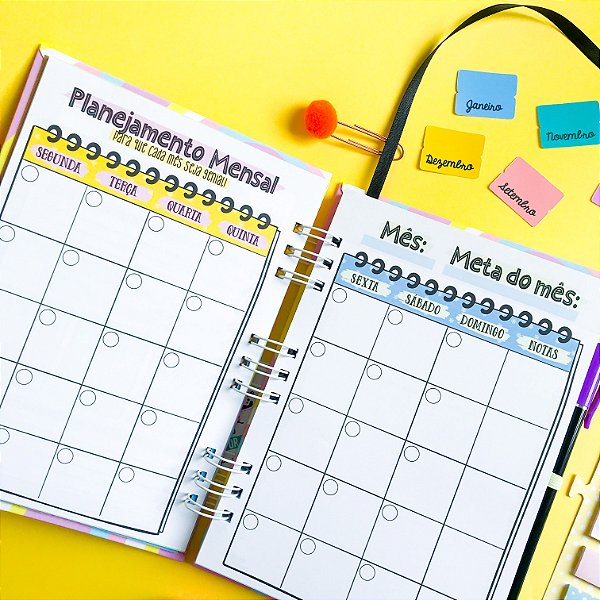 Agenda Planner Azul Royal - Gratidão - Quero Craft