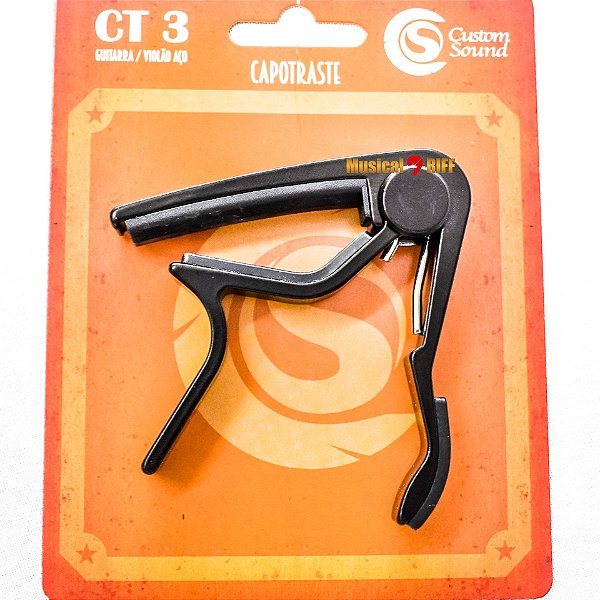 CAPOTRASTE PARA GUITARRA/VIOLÃO AÇO CT-3 BK CUSTOM SOUND - Musical RIFF ...