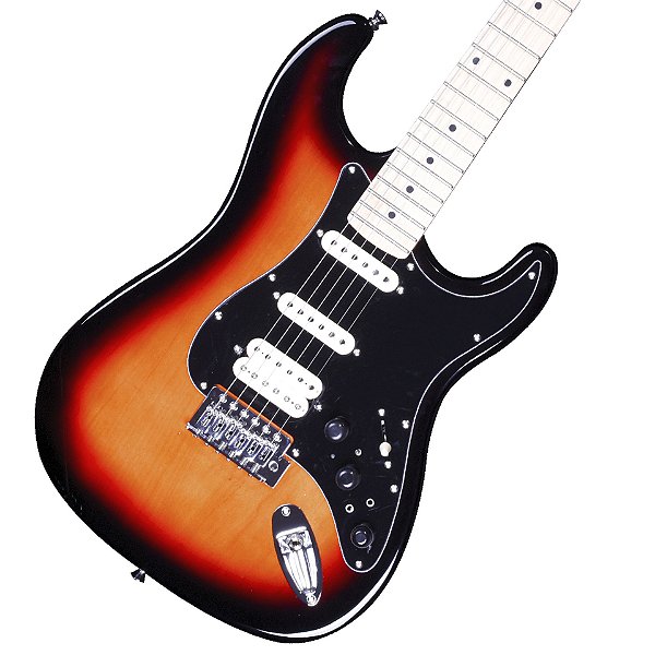 GUITARRA ELETRICA MICHAEL ROCKER SUNBURST STRATO COM EFEITO - Musical ...