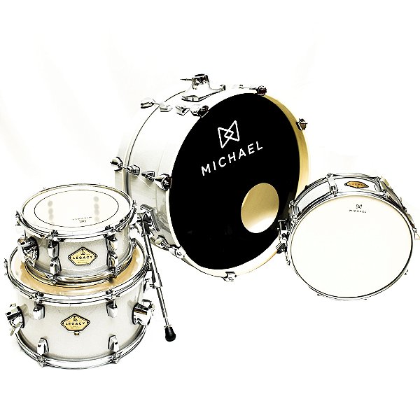 BATERIA MICHAEL SHELL PACK LEGACY DM410 SSR SPARKLE SILVER - Musical ...