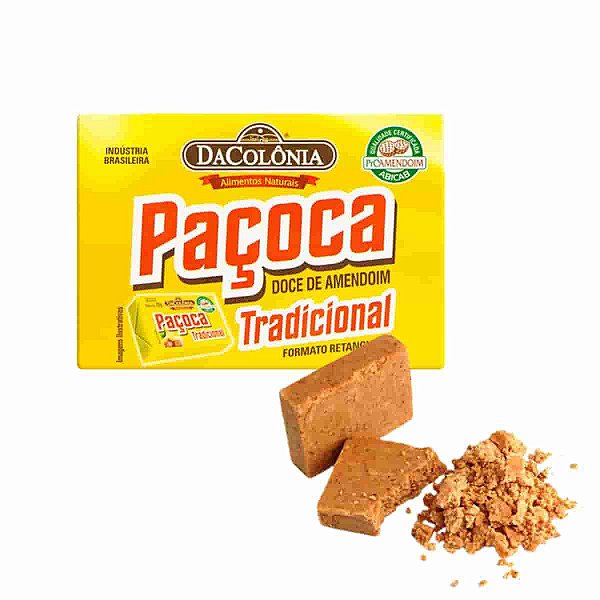 Paçoca Tradicional Retangular DaColônia com 10 unidades | Compre na ...