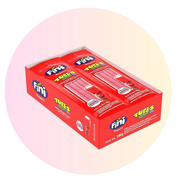 Bala Mini Fini Tubes com 12 unidades de 15g | Escolha o Sabor | Compre ...