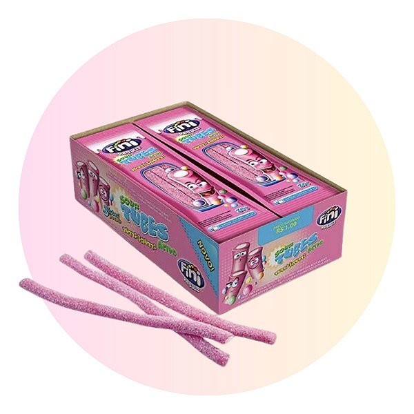Bala Mini Fini Tubes com 12 unidades de 15g | Escolha o Sabor | Compre ...