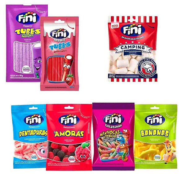 Kit Caixa 9 Doces Fini Pedidos da Semana na Mercadoce Seleção de Doces ...