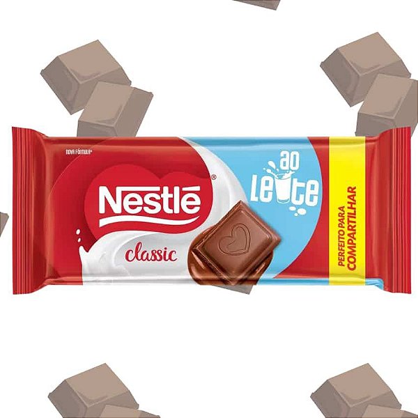 Barra de Chocolate Nestle Classic Choc ao Leite 150g - Mercadoce - Doces, Confeitaria e Embalagem