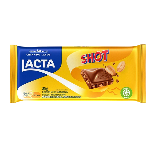 Barra de Chocolate Lacta 80g - Mercadoce - Doces, Confeitaria e Embalagem