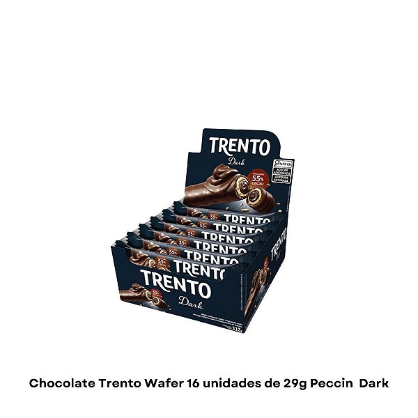 Kit 2 Caixas Chocolate Trento Ao Leite + Dark 32 Unidades 29g - Peccin ...
