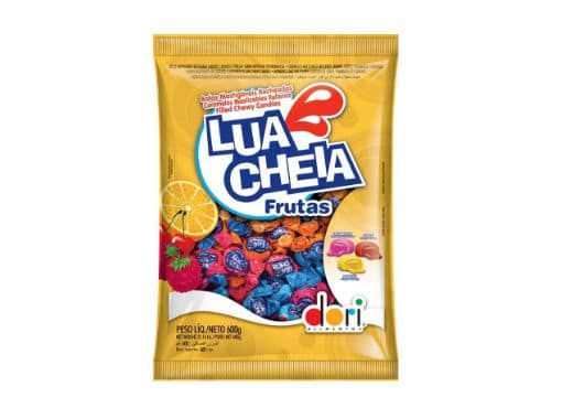 Bala Mastigável Recheada Lua Cheia Frutas 600g | Mercadoce - Mercadoce ...
