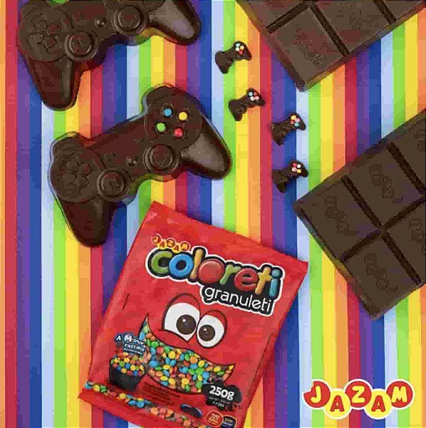 Confeito Chocolate Coloreti Granuleti Jazam 250g | Mercadoce ...