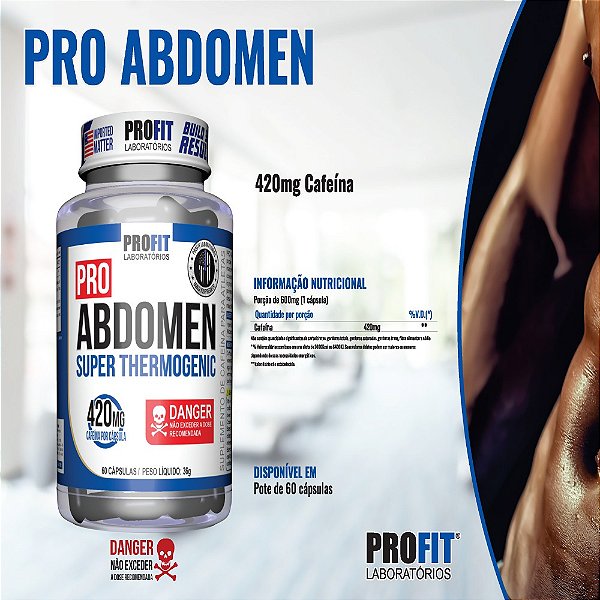 PRO ABDOMEN Super Thermogenic 60 Cápsulas - PROFIT - BH Suplementos