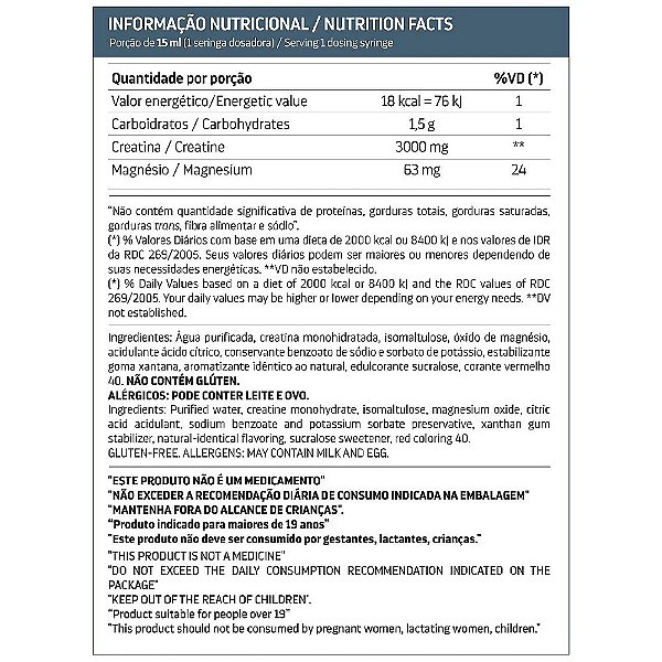 Creatina Líquida PLASMA CREATINE 450ml Red Fruits - Under Labz - BH ...