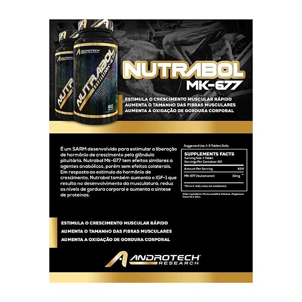 NUTROBAL MK-677 60 Tabletes - Androtech - BH Suplementos