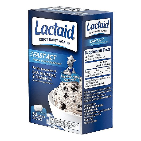 Lactaid Fast Act 9000 FCC 60 Cápsulas - BH Suplementos
