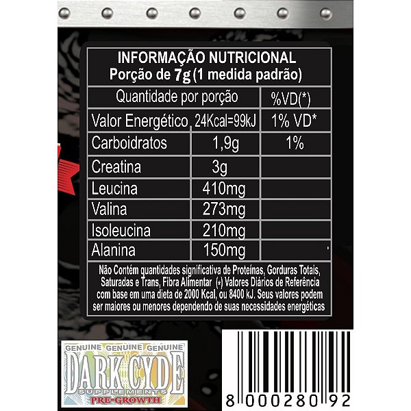 Creatina Alcalina Crea-Bolic 300g - Dark Cyde - BH Suplementos