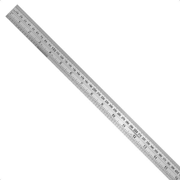 Régua Em Aço Inox Escala Mn e Pols 100cm 40 Pols - Bragante Ferramentas