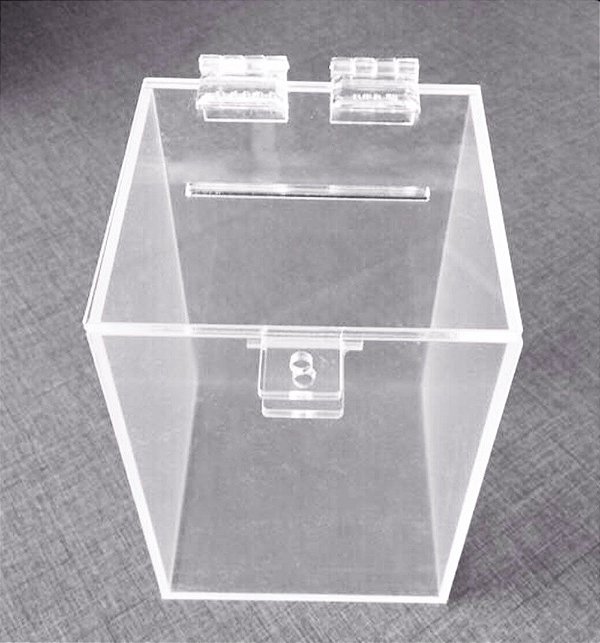 Urna em Acrílico Cristal 11x11x15 cm - Multplak Sorocaba