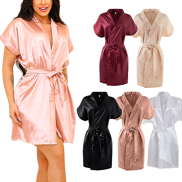 Robe de Cetim Rose - Niale Cosméticos e Acessórios Anti Frizz