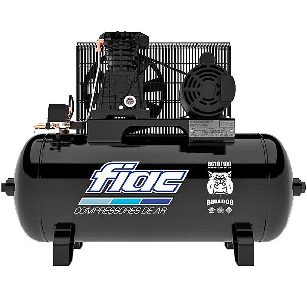 Compressor Fiac Bulldog BG 10/100 - 10pcm 2HP 100L 140psi - Monofasico ...