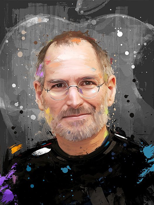 Steve Jobs - Pintura Digital - R. Barbour Art - Impressão FineArt ...