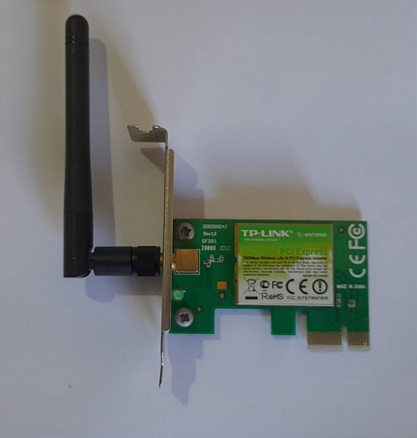 Placa de Rede WiFi TP-Link 150 Mbps (2.4 GHz) Pci-Ex x1 para Pcs - RIKATECH