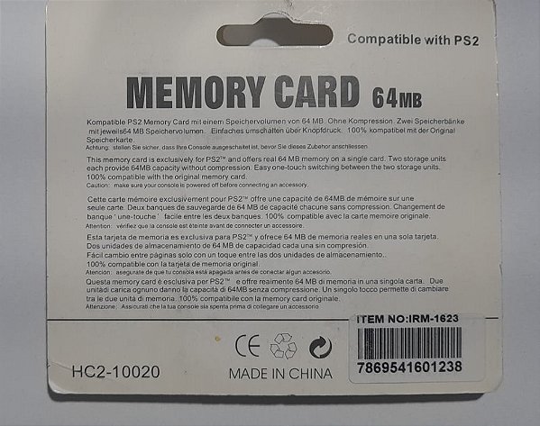 Memory Card 64 Megas para PlayStation 2 - RIKATECH