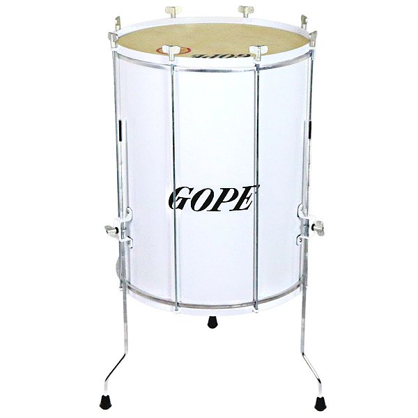 Surdo Gope 18" 60cm Branco c/ Tripé Alumínio - Clube da Percussão ...