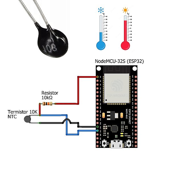 Sensor Temperatura Termistor Ntc Mf52 5mm 10k - Robótica Educacional ...