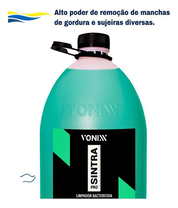 Sintra Pro Limpador Bactericida Concentrado Limpeza Interna Veículos ...