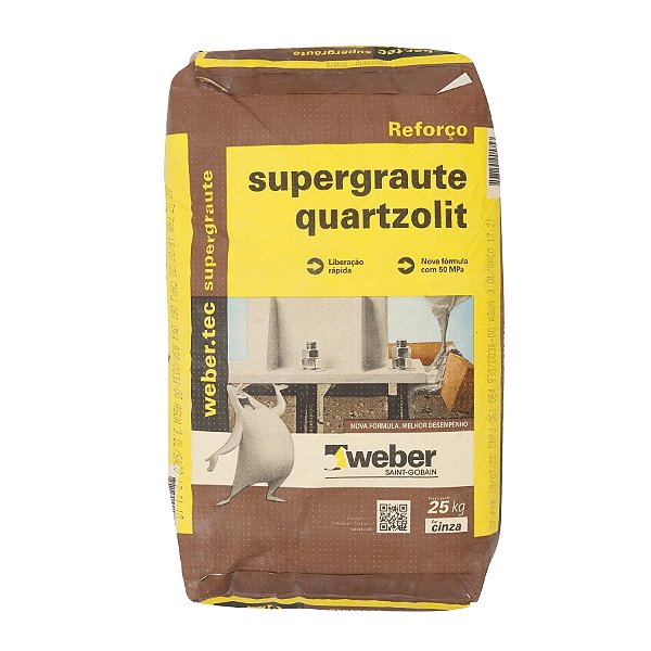 Argamassa Super Graute 25kg Quartzolit - Zzat Full lar e construção