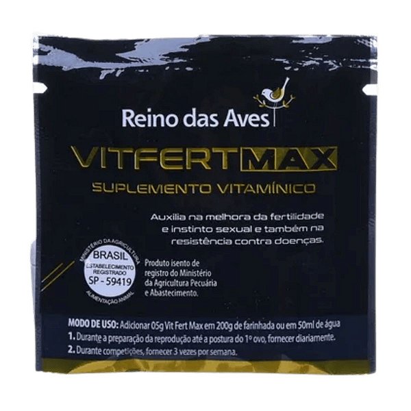 Vit Fert Max 5g - Suplemento Vitamínico - Comercial Penna Firme - o ...