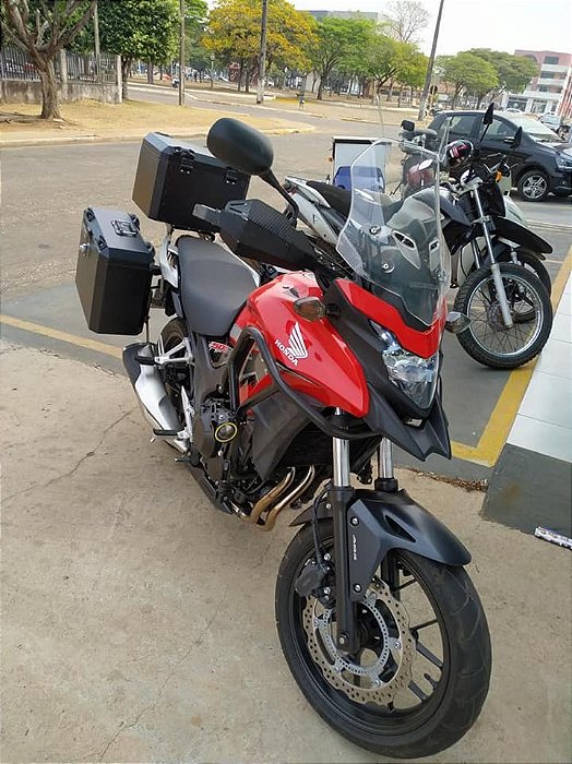 KIT BAÚS LATERAIS LIVI + TOP CASE 43L HONDA CB500X COM SUPORTES ...