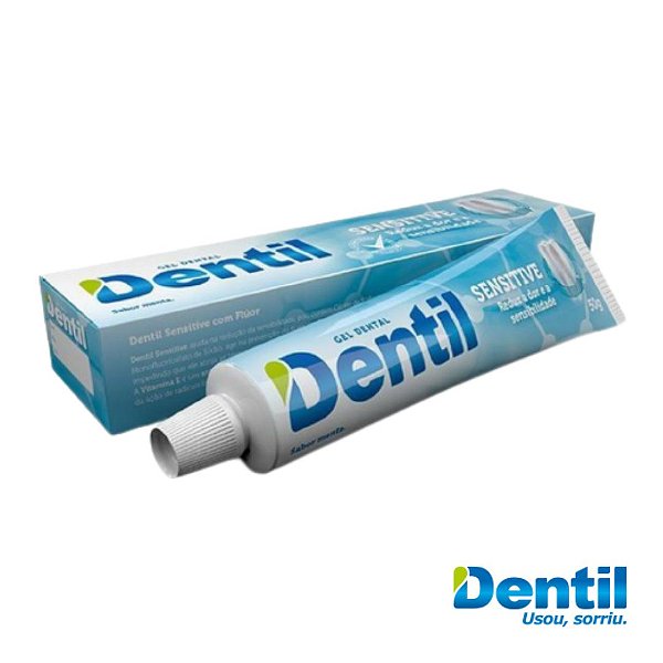 Creme Dental Dentil Sensitive Menta c/ Flúor 50g - Loja Mapex Creme Dental Dentil Sensitive Menta c/ Flúor 50g - Loja Mapex