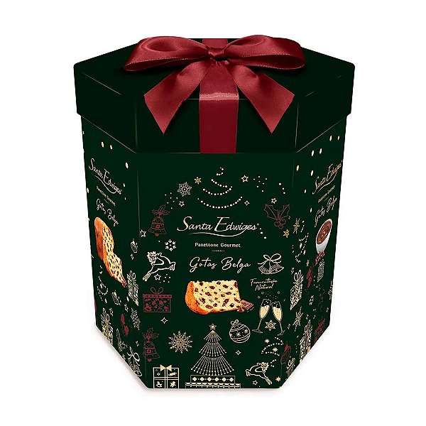 Panetone Gotas Chocolate Belga Santa Edwiges 908g - Família Scopel Delivery