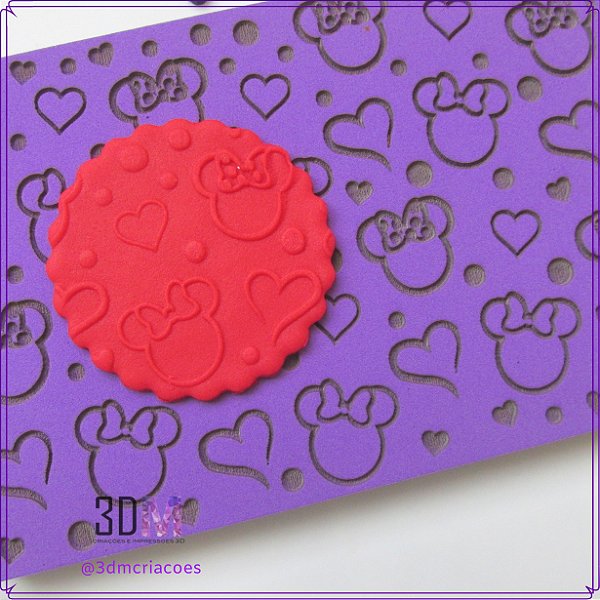 textura da minnie para pasta americana e biscuit - Cortadores, texturas ...