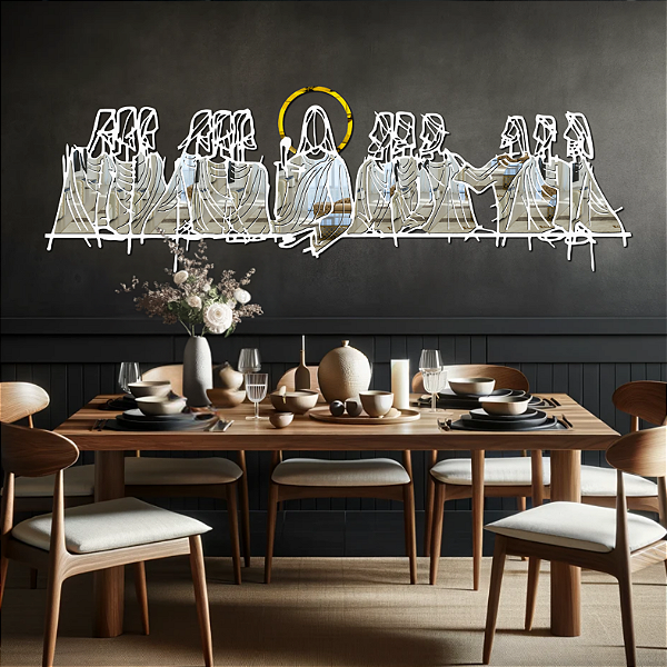 Santa Ceia Moderna em Acrílico – Decoração de Parede Exclusiva ...