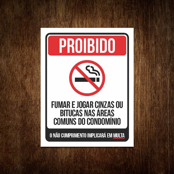 Placa De Sinalização - Proibido, Fumar e jogar cinzas ou bitucas ... Placa De Sinalização - Proibido, Fumar e jogar cinzas ou bitucas ...