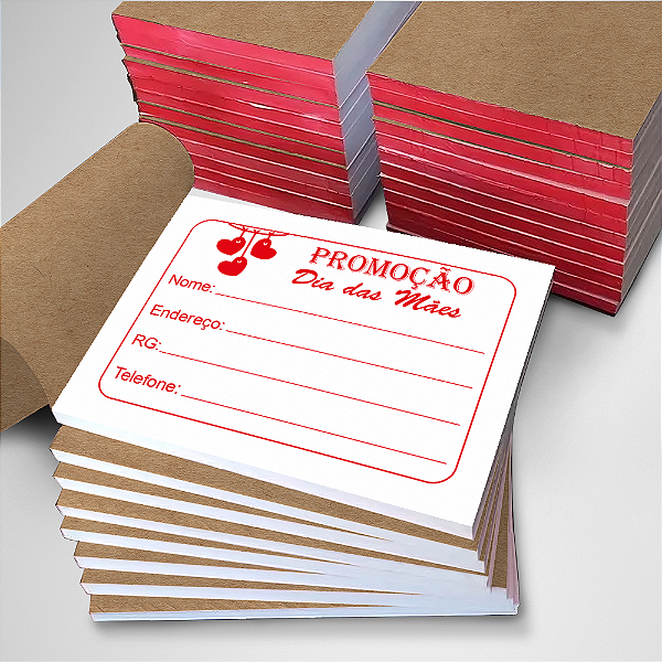 Cupom Para Sorteios Personalizado Bloco c/ 50fls Impressão Color 4x0 - MEGA IMPRESS - Papelaria ...