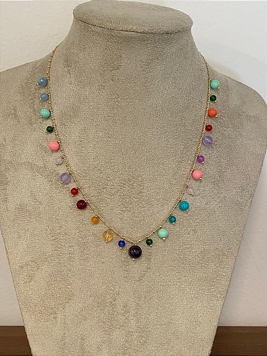 Colar Bolas Coloridas - Misturar com Estilo - Acessórios exclusivos ...