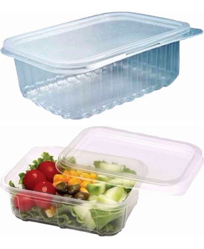 Pote Retangular PP Com Tampa Freezer/Microondas Totalplast Transparente 250ml Kit Com 24 ...