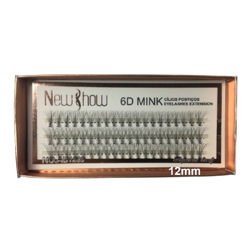 Caixa de Cílios Tufo sem Nó 6D Mink 10P 0.10D - New Show - Luxx Make Up