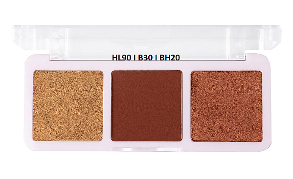 Trio de Blush e Iluminador - Ruby Rose - Luxx Make Up