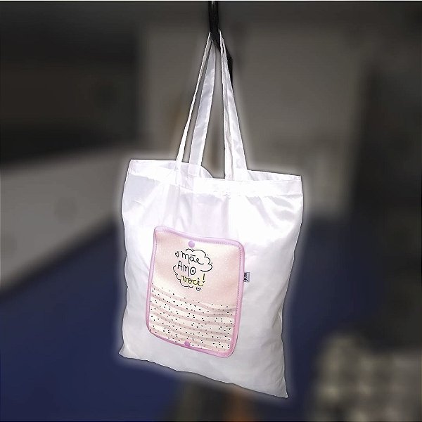 Bolsa Ecobag Dobrável Mãe Amo Você Gicalli - Gicalli