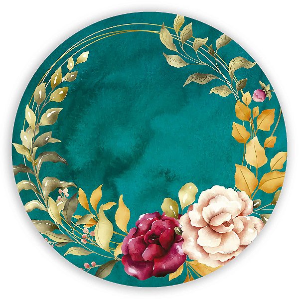Painel Redondo - Floral - Sublimado 3D - Sublitex, painéis sublimados