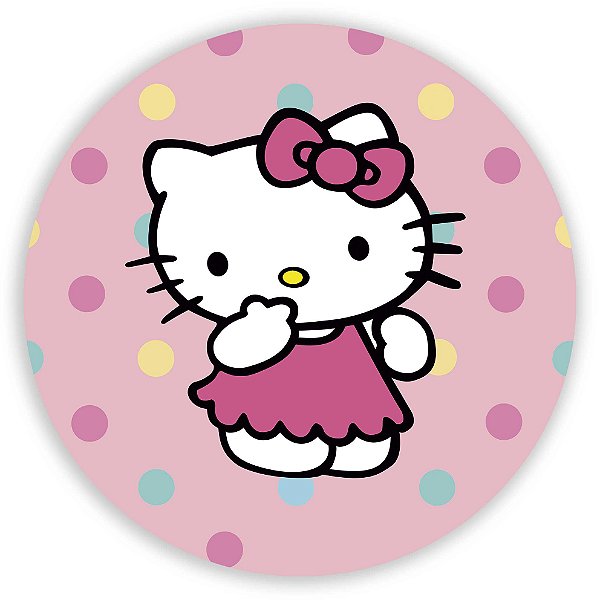 Painel Redondo - Hello Kitty - Sublimado 3D - Sublitex, painéis sublimados