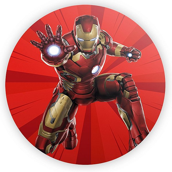 Painel Redondo - Homem de Ferro - Sublimado 3D - Sublitex, painéis sublimados