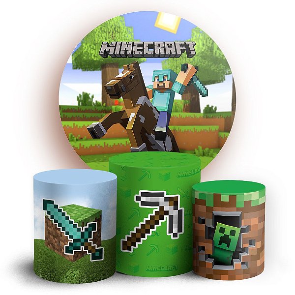 KIT Redondo e Trio - Minecraft - Sublimado 3D - Sublitex, painéis ...