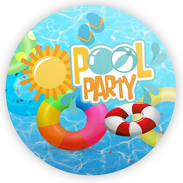 Painel Redondo - Pool Party - Sublimado 3D - Sublitex, painéis sublimados