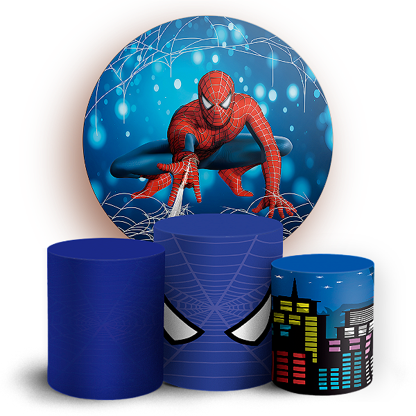 KIT Redondo e Trio - Homem Aranha - Sublimado 3D - Sublitex, painéis sublimados